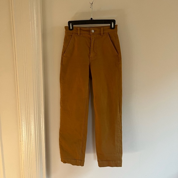 Everlane | Jeans | Everlane Mustard Yellow Straight Leg Crop Jean 0 ...